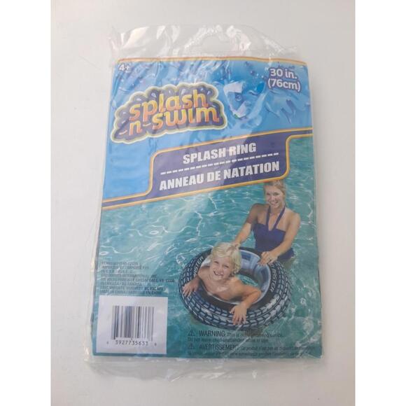 Toys | Splashnswim Mud Master Swim Ring Inner Tube Pool Float 3 Black ...